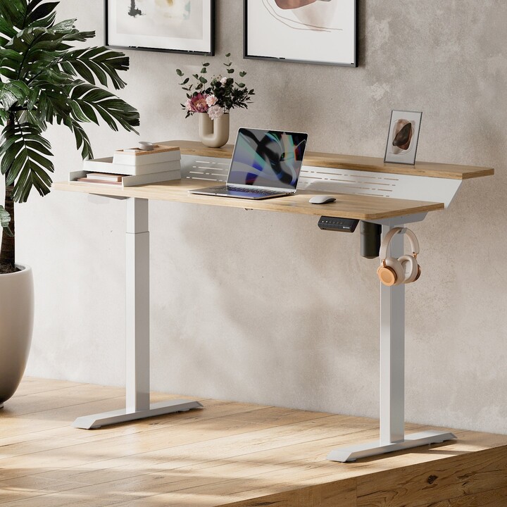 Fenge Upgraded Piano Standing Desk Electric Height Adjustable Stand up ...