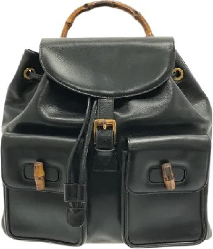 Gucci Bamboo leather backpack - ShopStyle