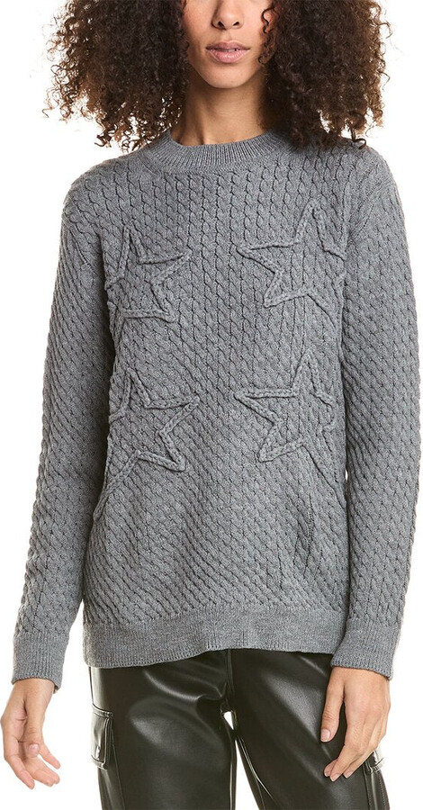 Chrldr Cable Stars Oversized Cable Sweater - ShopStyle