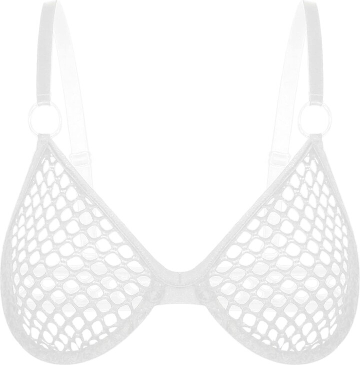 Choomomo Women Sheer Mesh Bra See Through Unlined Sexy Lace Bralette ...