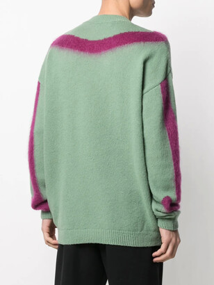 Off-White intarsia Arrow jumper - ShopStyle Crewneck Sweaters