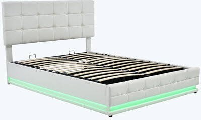 Wrought Studio Geffery 3 Piece Upholstered Storage Bedroom Set with LED ...