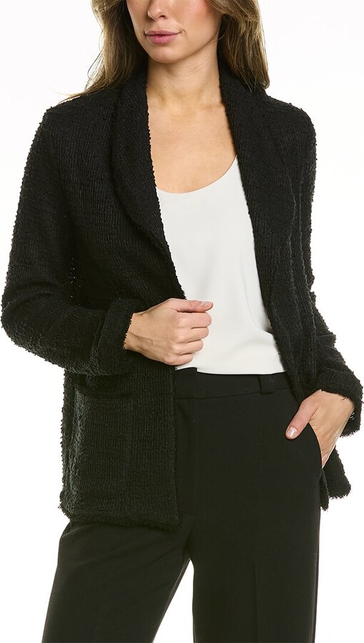 Max Studio Tweed Drape Jacket - ShopStyle Blazers