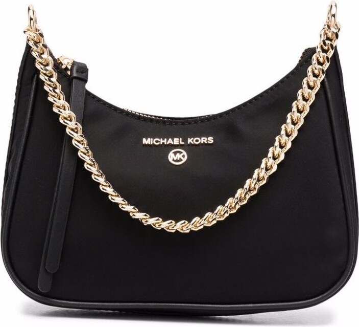 Michael Kors Jet Set Charm Sm Chain Pouchette In Sig Coated Twill Sm In Solid Gabardine Nylon ...