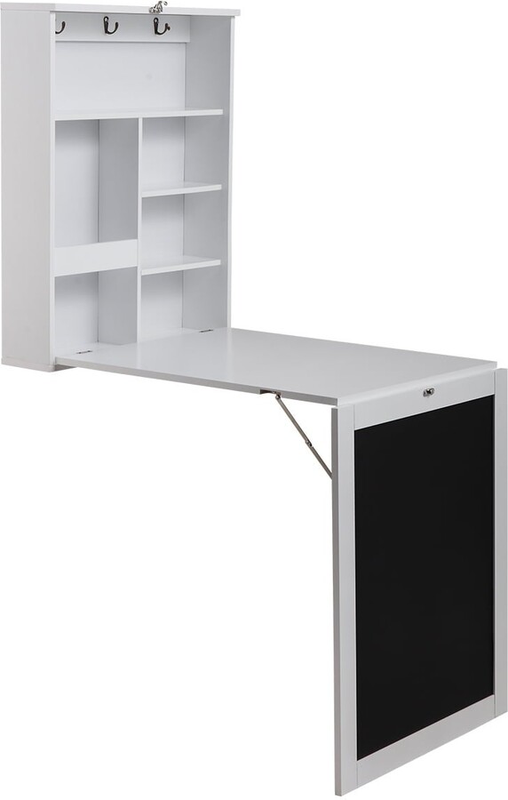 Global Pronex Desk with Bookshelf with 4-Tier Shelves, Writing floating ...