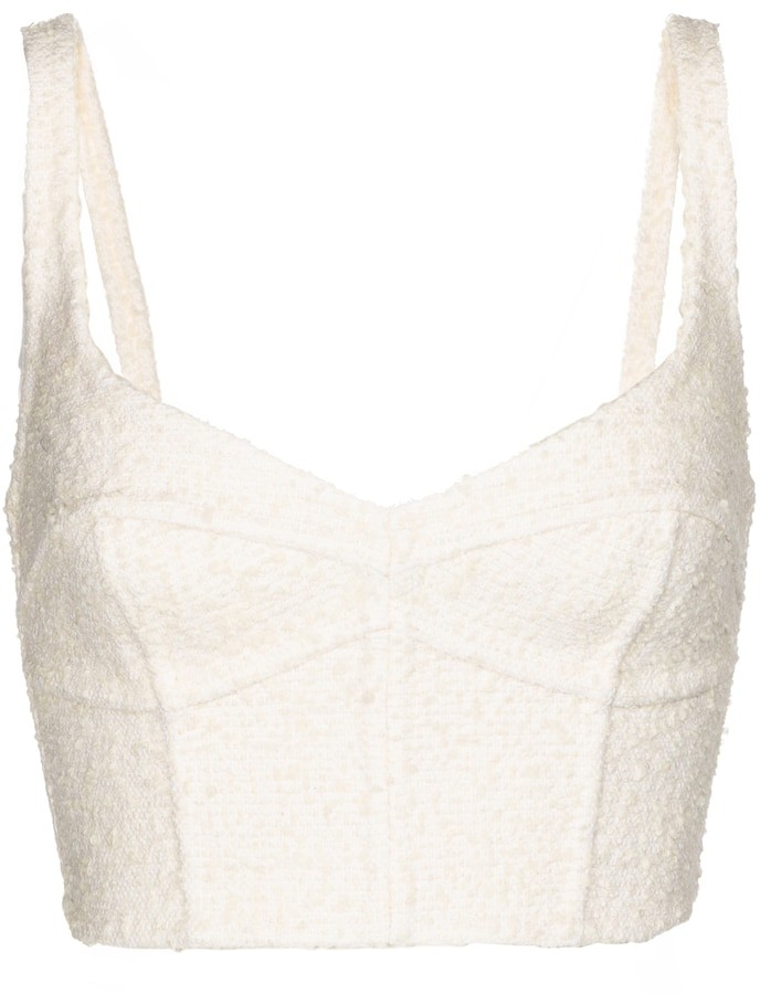Marc Jacobs Wool-blend corset bra - ShopStyle Crewneck & Swoop Neck ...