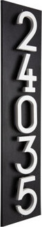 Whitehall Products Floating Stand-Off 5-Number Vertical Sign, Black /W ...