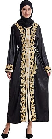 DANIOS Women Kaftan Dress Dubai Islamic Abaya Elegant Muslim Turkish ...