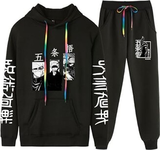 HongwenStore Anime Jujutsu Kaisen Gojo Satoru Hoodie and Jogger Pants ...