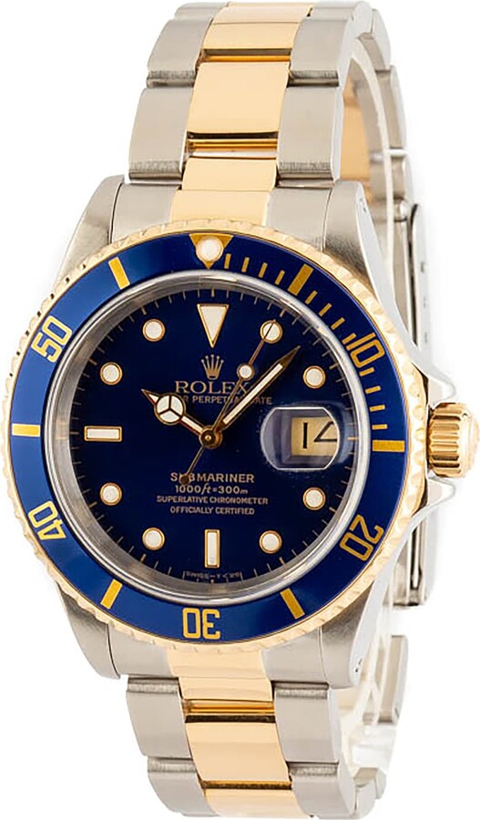 Rolex Bob's Watches 40Mm Submariner 16613 in Metallic Gold - ShopStyle
