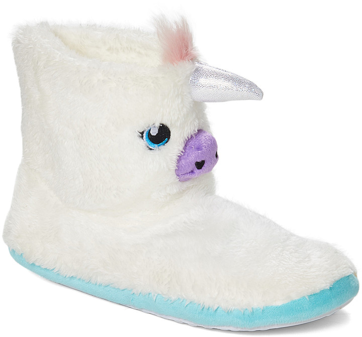 dELiA*s Girls' Slippers Unicorn - White Unicorn Slipper Boot - Girls ...