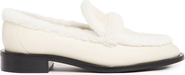 Stuart Weitzman Shearling Detailed Loafers - ShopStyle