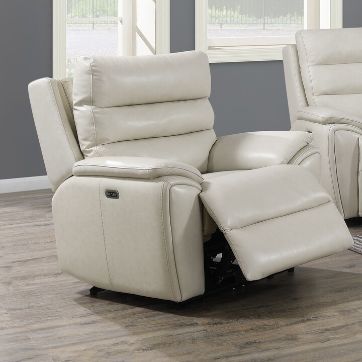 Durham Ivory Top Grain Leather Power Reclining Chair by Greyson Living ...