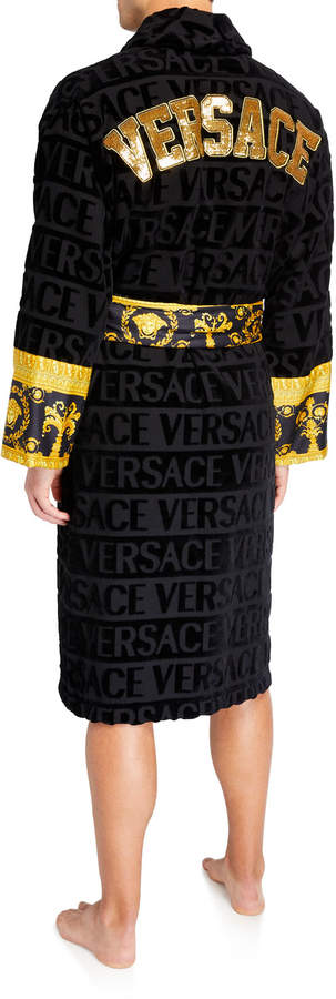 Versace Men's Barocco Logo Bath Robe - ShopStyle