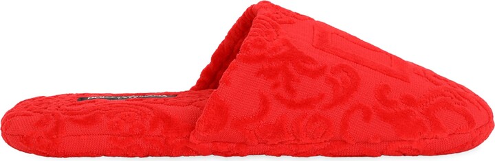 Dolce & Gabbana Casa Terry Cotton Dg Slippers - ShopStyle Flats