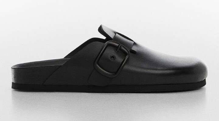 MANGO Uyuni Leather Clog Shoes - ShopStyle Loafers