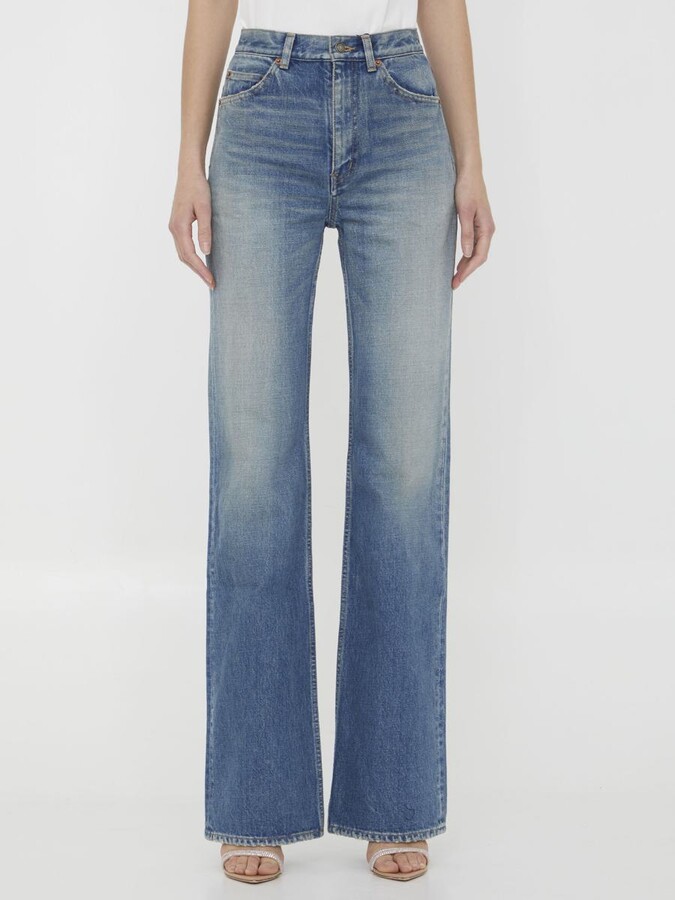 Saint Laurent 70's Jeans In Denim - ShopStyle