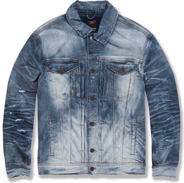Jordan Craig Men's Soho Denim Trucker Jacket In Aged Wash - ShopStyle