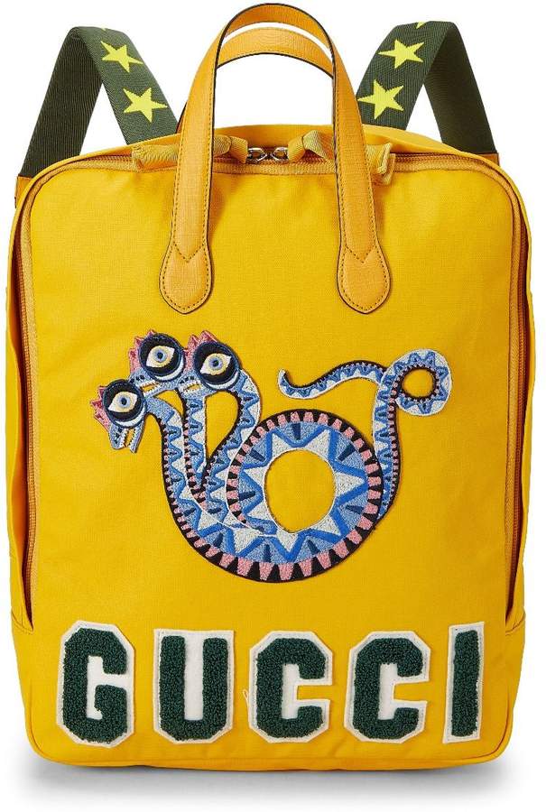 Gucci Yellow Canvas Snake Kids Backpack - ShopStyle