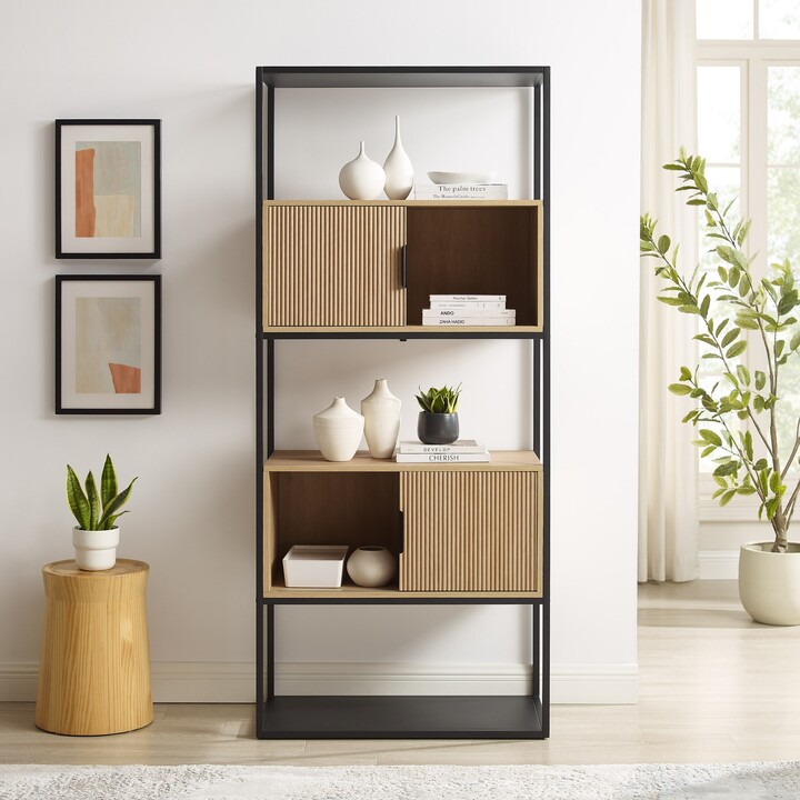 Middlebrook Designs Modern Fluted-Door Bookcase - ShopStyle TV Stands ...