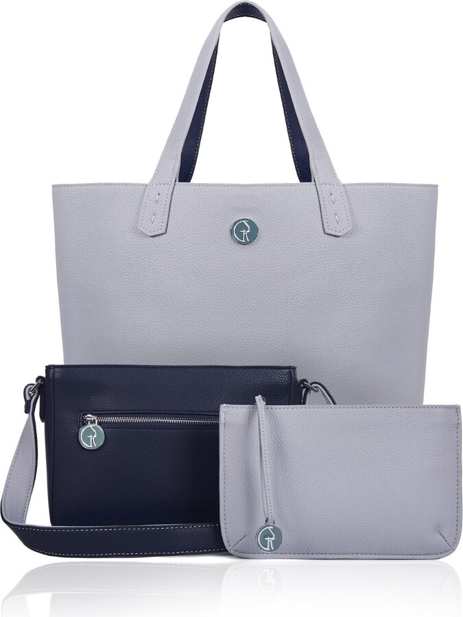 Women's Grey / Blue The Morphbag By Gsk Handbag Set In Blue & Light ...
