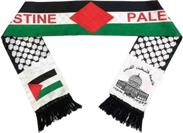pulunto Palestine Flag Scarf Palestine Silk Flag Neck Scarf Map of ...