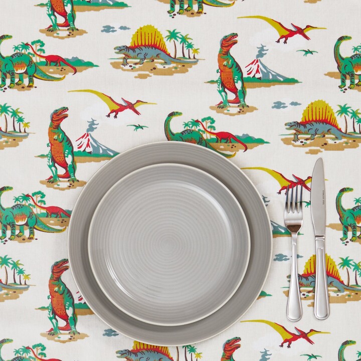 Dunelm By the Metre Cath Kid'ston Kid's Dinosaur PVC Green/Yellow/Grey ...