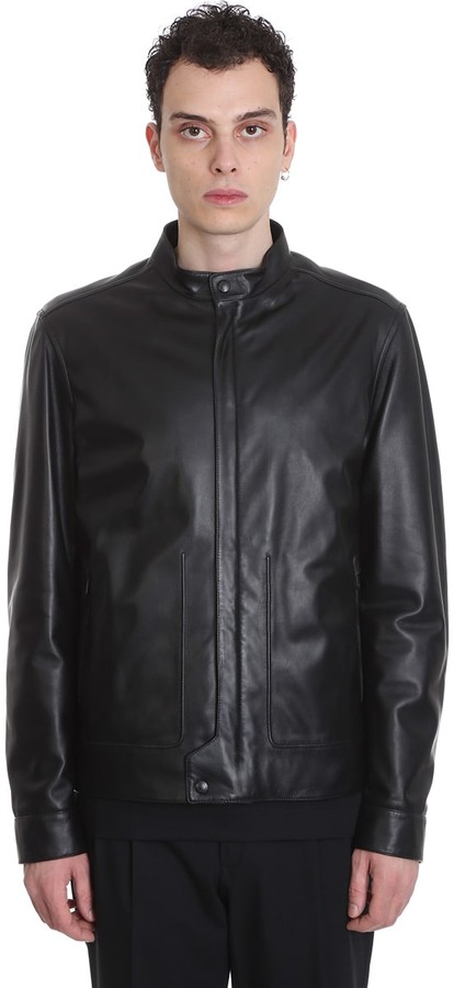 Ermenegildo Zegna Leather Jacket In Black Leather - ShopStyle