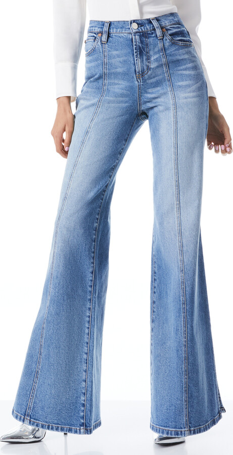 Alice + Olivia Timothy Low Rise Jean With Slit - ShopStyle