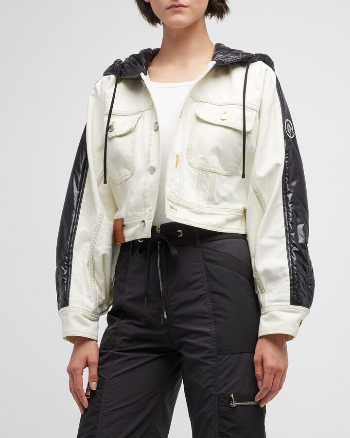 MONCLER GENIUS x Alicia Keys Flushing Cropped Denim Jacket - ShopStyle