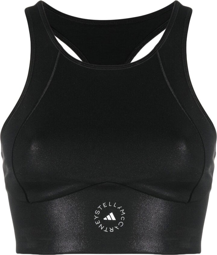 adidas by Stella McCartney Logo-Print Training Sports Bra - ShopStyle