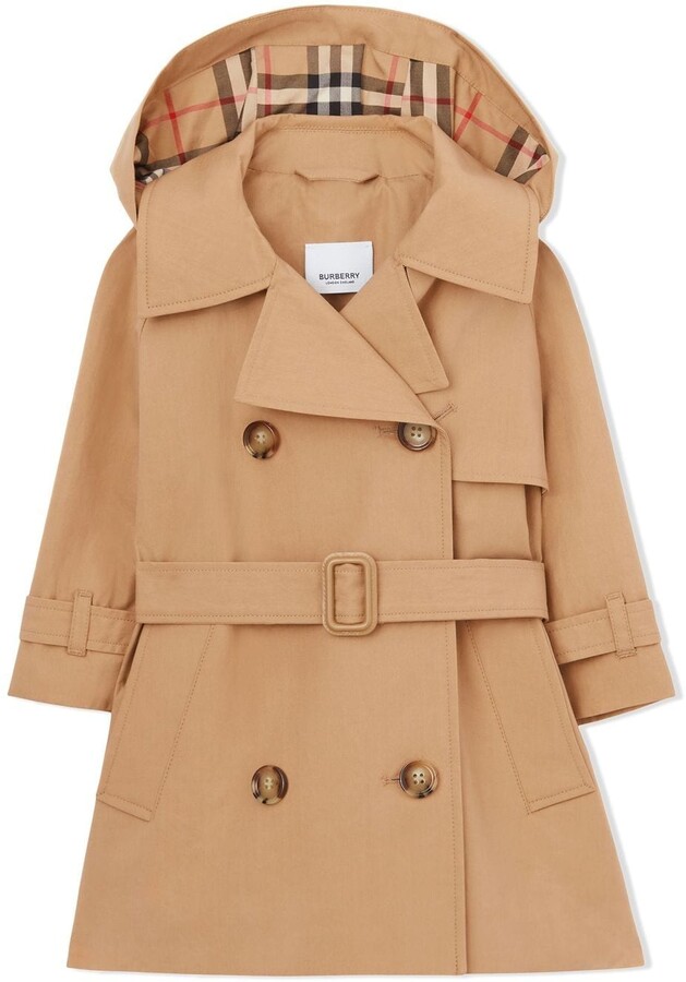 Burberry Children Vintage Check trench coat - ShopStyle Girls' Outerwear