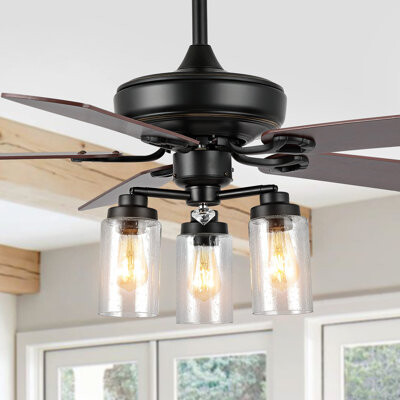 Trent Austin Design 52" Rockett 5 - Blade Chandelier Ceiling Fan with ...