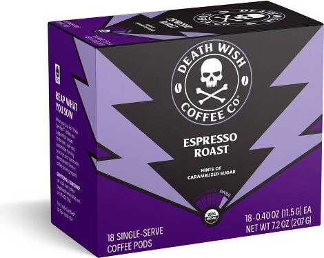 Death Wish Coffee Co Death Wish Coffee Espresso Roast Single Serve Pods ...
