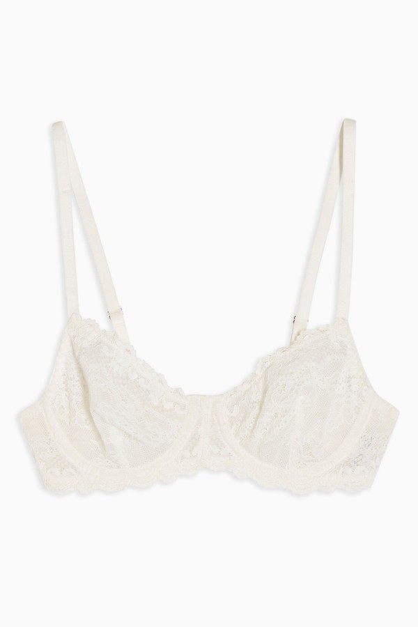 Topshop Ivory Lace Underwire Bra - ShopStyle