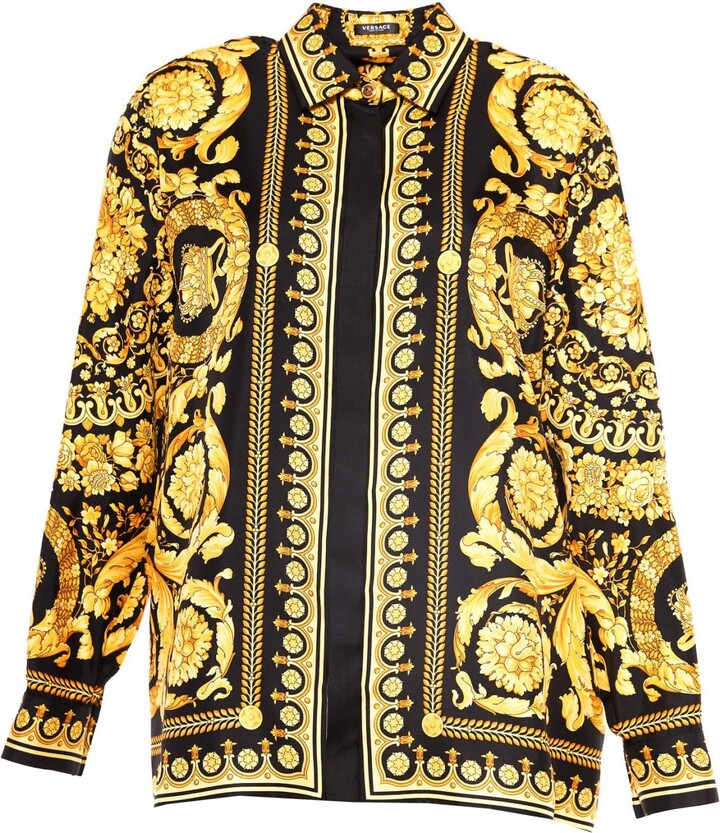 Versace Baroque Print Shirt - ShopStyle Tops