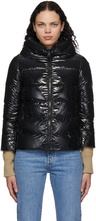 Herno Black Down Gloss Jacket - ShopStyle Outerwear