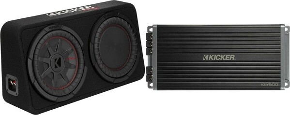 Kicker 48TCWRT102 CompRT 10" subwoofer in thin profile enclosure, 2ohm ...