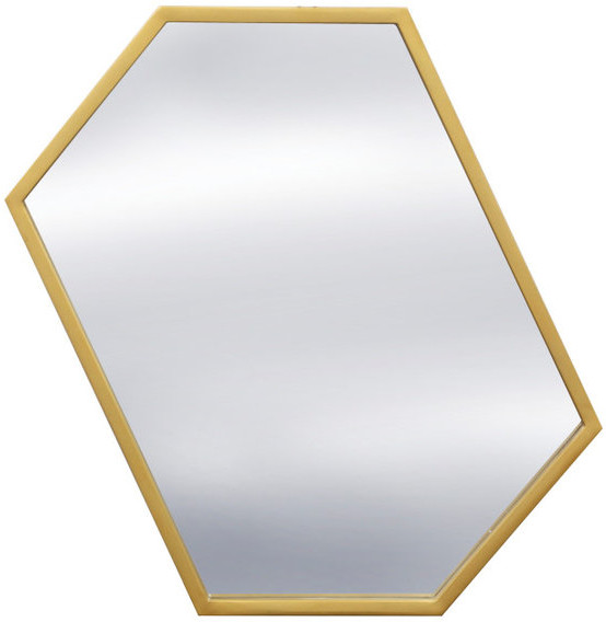 Stylecraft Grayson Gold Window Panel Wall Mirror, 20x30", Gold Metal ...