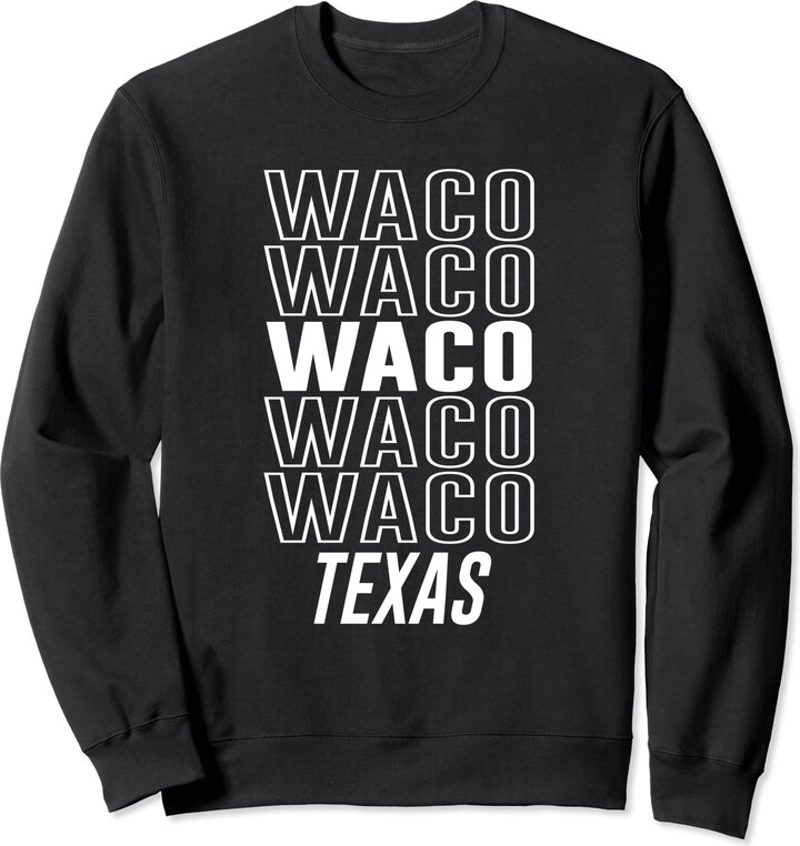 Texas City Retro Stacked Font Retro Waco Texas City Stacked Repeated ...