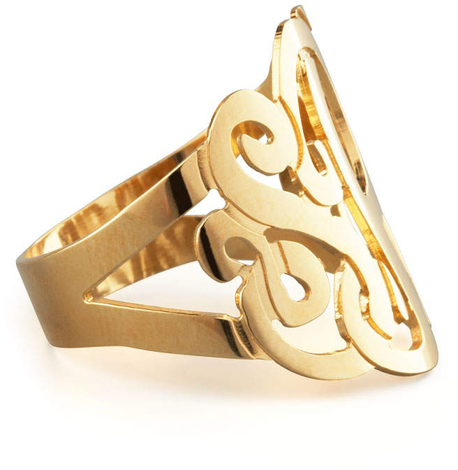 Jennifer Zeuner Jewelry Three-Initial Monogram Ring - ShopStyle
