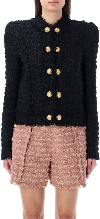 Balmain Fringed Tweed Jacket - ShopStyle