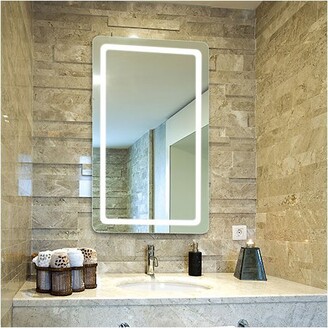 Electric Mirror Aria Radius LED Lighted Mirror with AVA Warm Dim ...