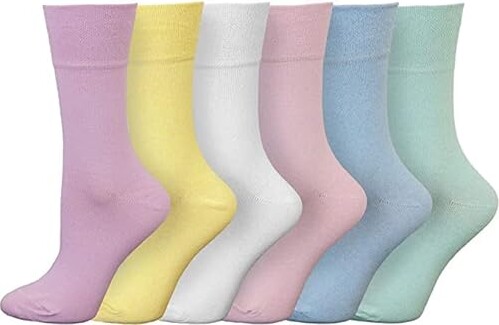 Candid Styles® Womens Diabetic Pastel Socks Honey Comb Top Assorted ...