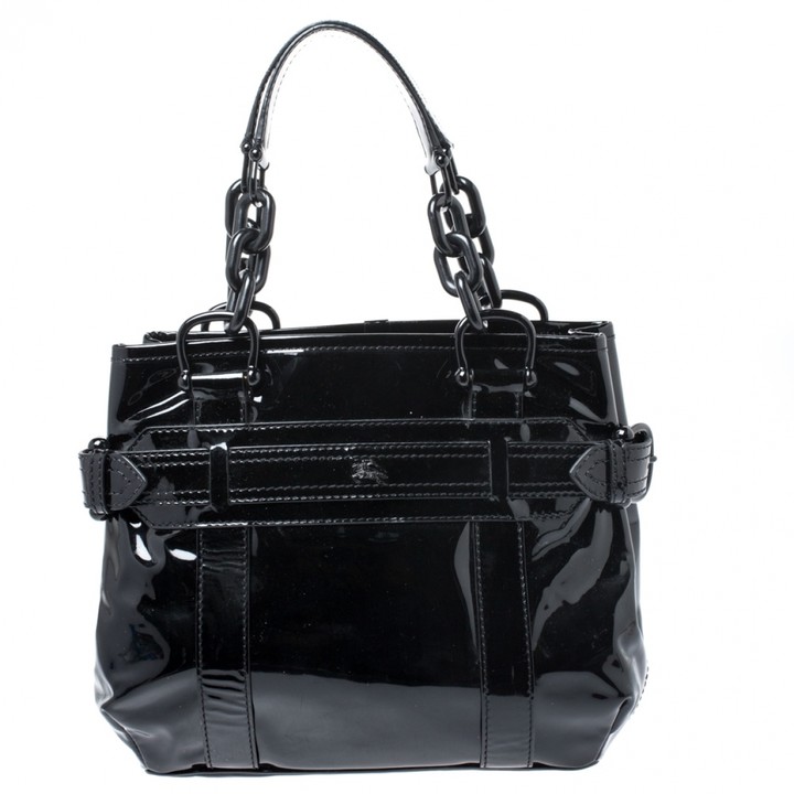 Burberry Black Patent leather Handbags - ShopStyle Bags