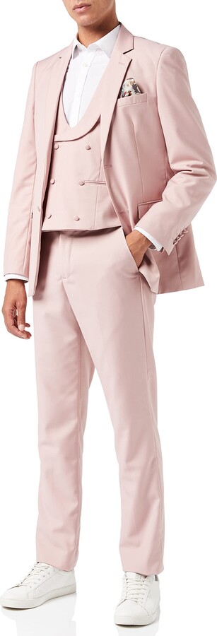 Xposed LETE - Mens Pastel Colour 3 Piece Suit Summer Wedding Grooms ...