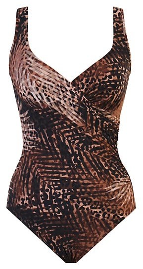 Miraclesuit Tigris It's A Wrap Leopard-Print One-Piece Swimsuit ...