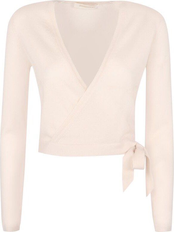 Zimmermann Ribbed Wrap Crop Top - ShopStyle