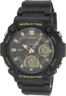 Casio 10 Year Battery World Time Countdown Timer Analog-Digital Watch ...