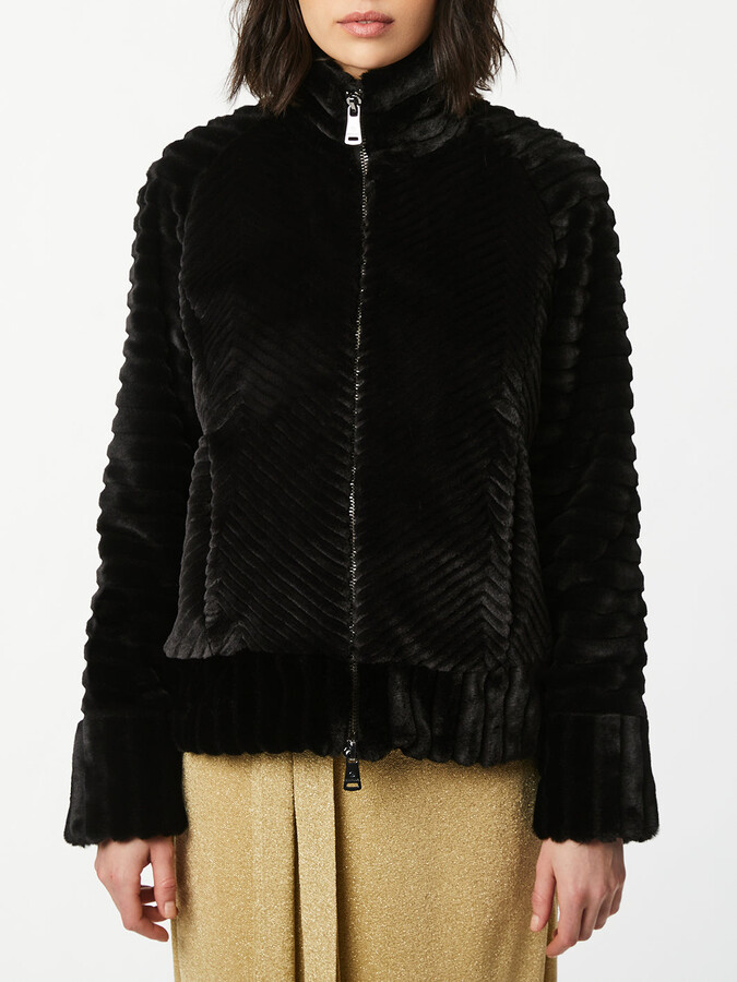 Bernardo Zig Zag Faux Fur Jacket - ShopStyle